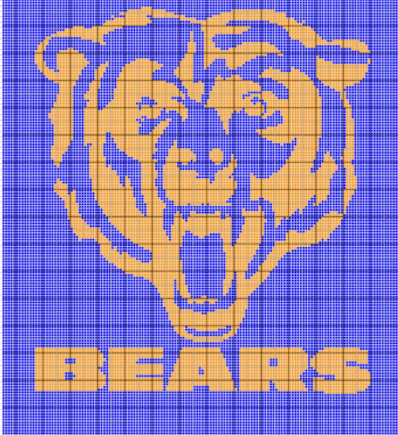 Chicago Bears Graphgan Pattern Only - Etsy