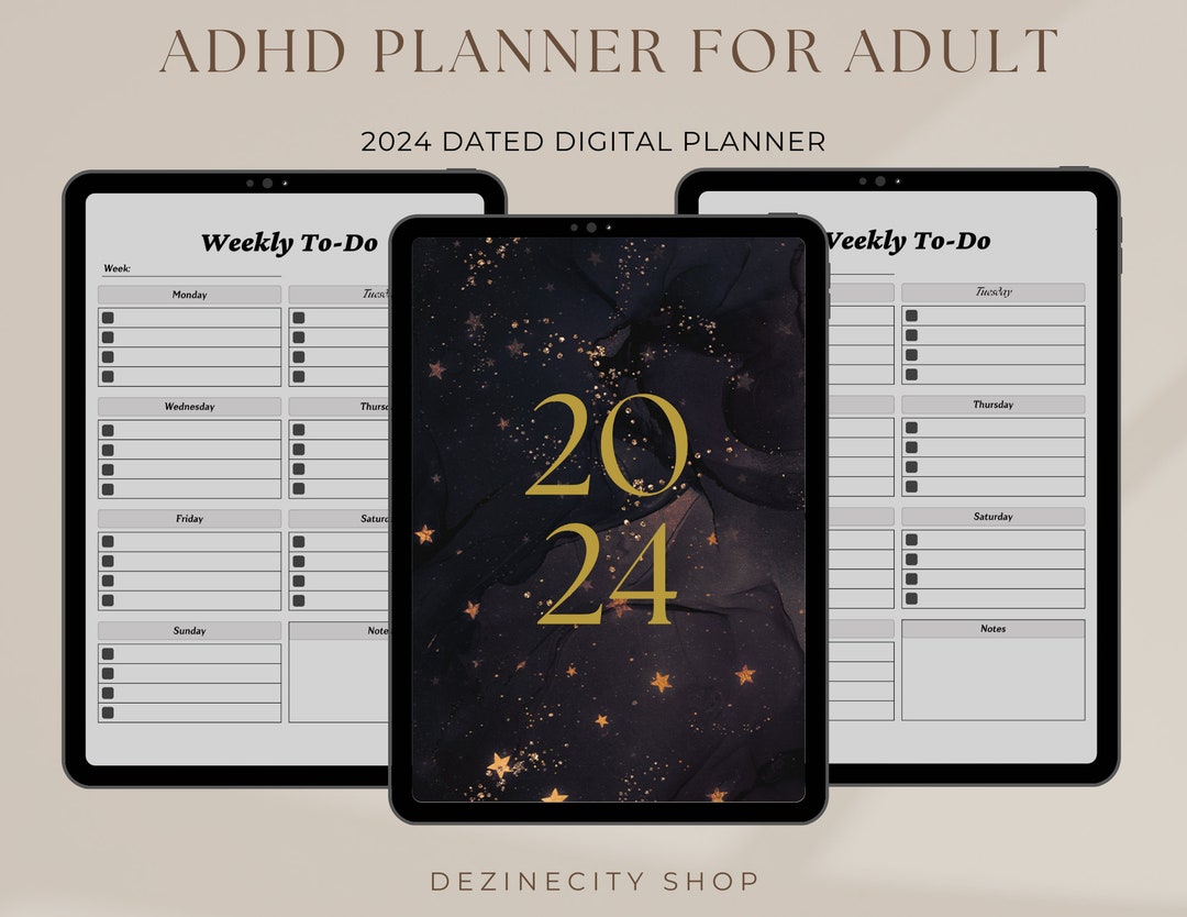 ADHD Digital Planner, ADHD Planner,2024 2025 ADHD Digital Planner for ...