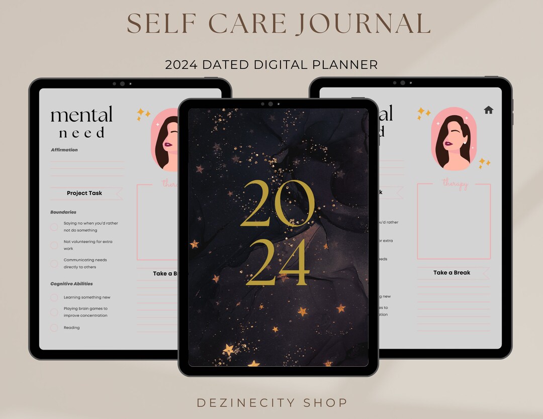Self Care Journal, Digital Self-care Planner, Wellness Journal, Digital ...