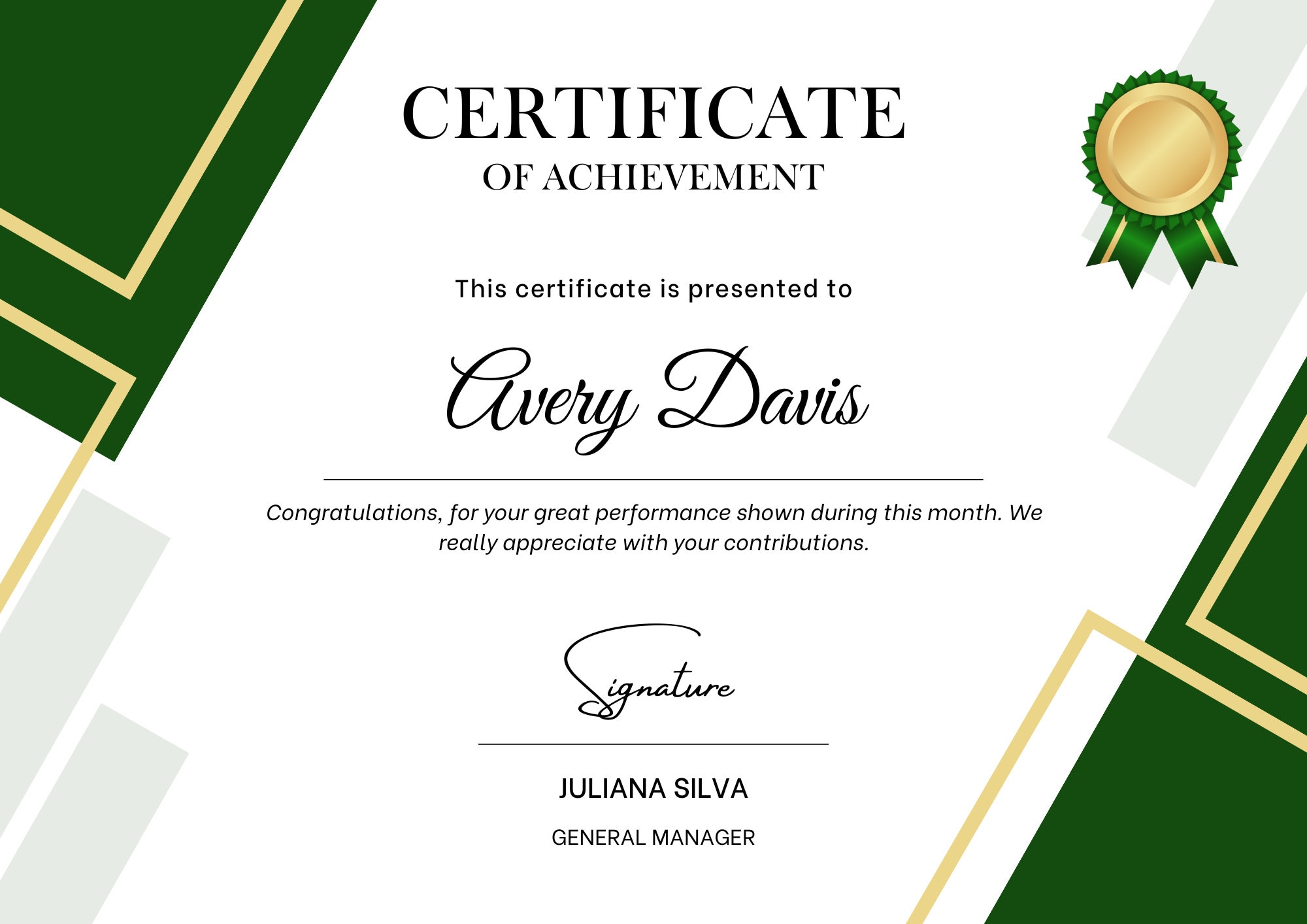 Printable Achievement Gift Certificate Canva Template, Customized ...