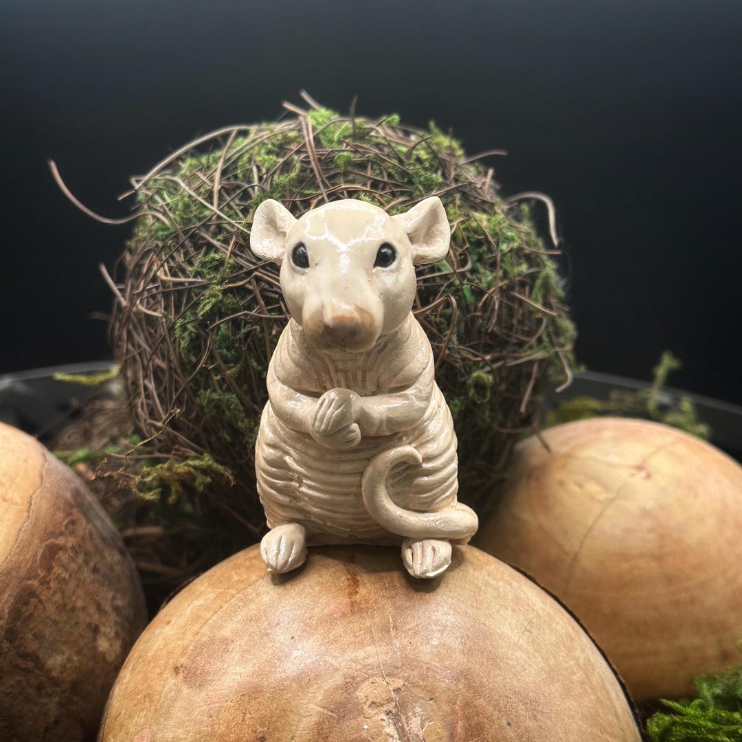 Sphynx Rat Mouse Plant Pot Pals Garden Decor - Etsy