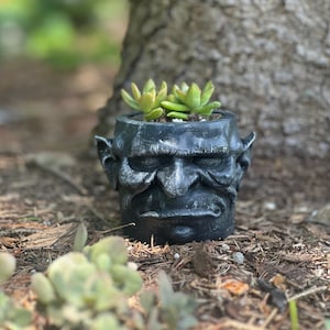 Ogre Gargoyle Vampire Halloween Planter Pots, Indoor/outdoor - Etsy