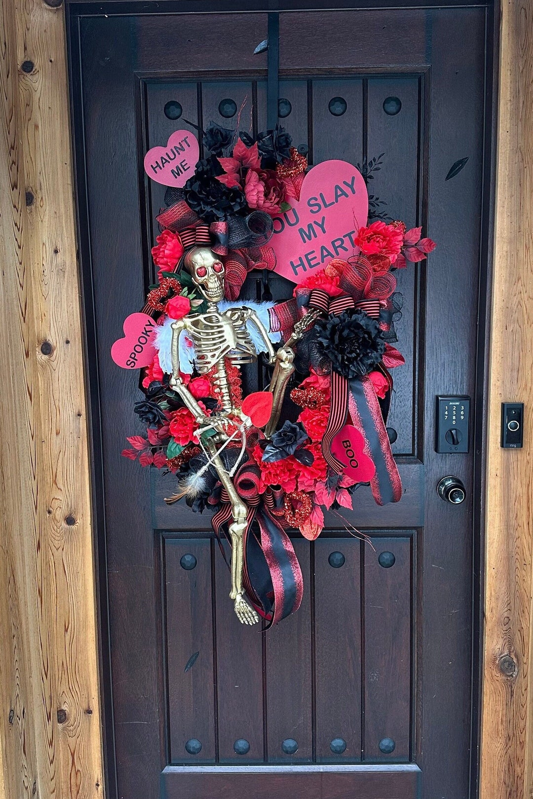 Gothic Valentines Skeleton Cupid Wreath - Etsy