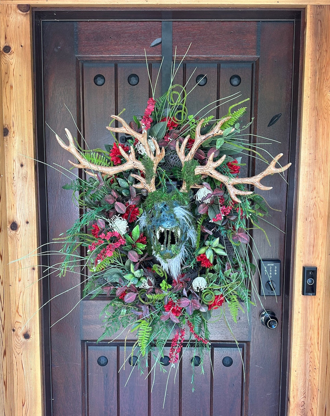 Scary Light up Wendigo Horror Decor Wreath - Etsy