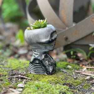 Skeleton Planter Pot Goth Garden Decor, Indoor/outdoor - Etsy