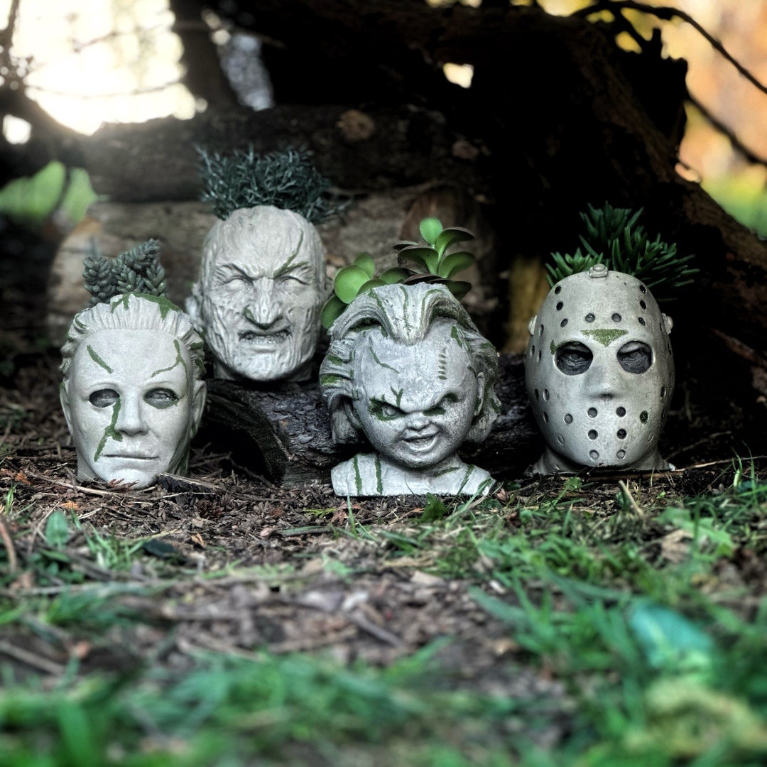 Horror Movie Planter Pots Concrete, Indoor or Outdoor - Etsy