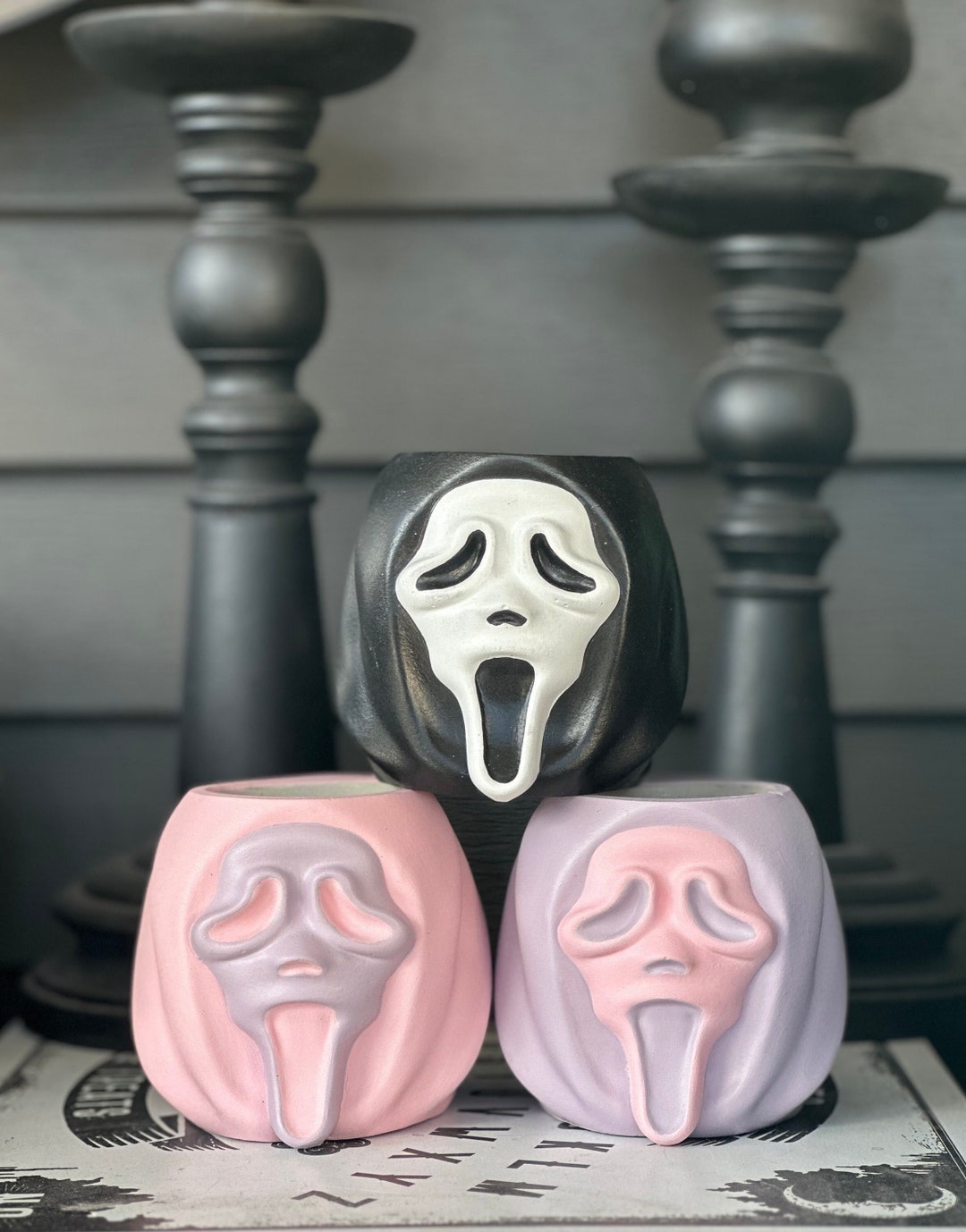 Cement Ghost Face Horror Scream Planter Pot - Etsy Canada