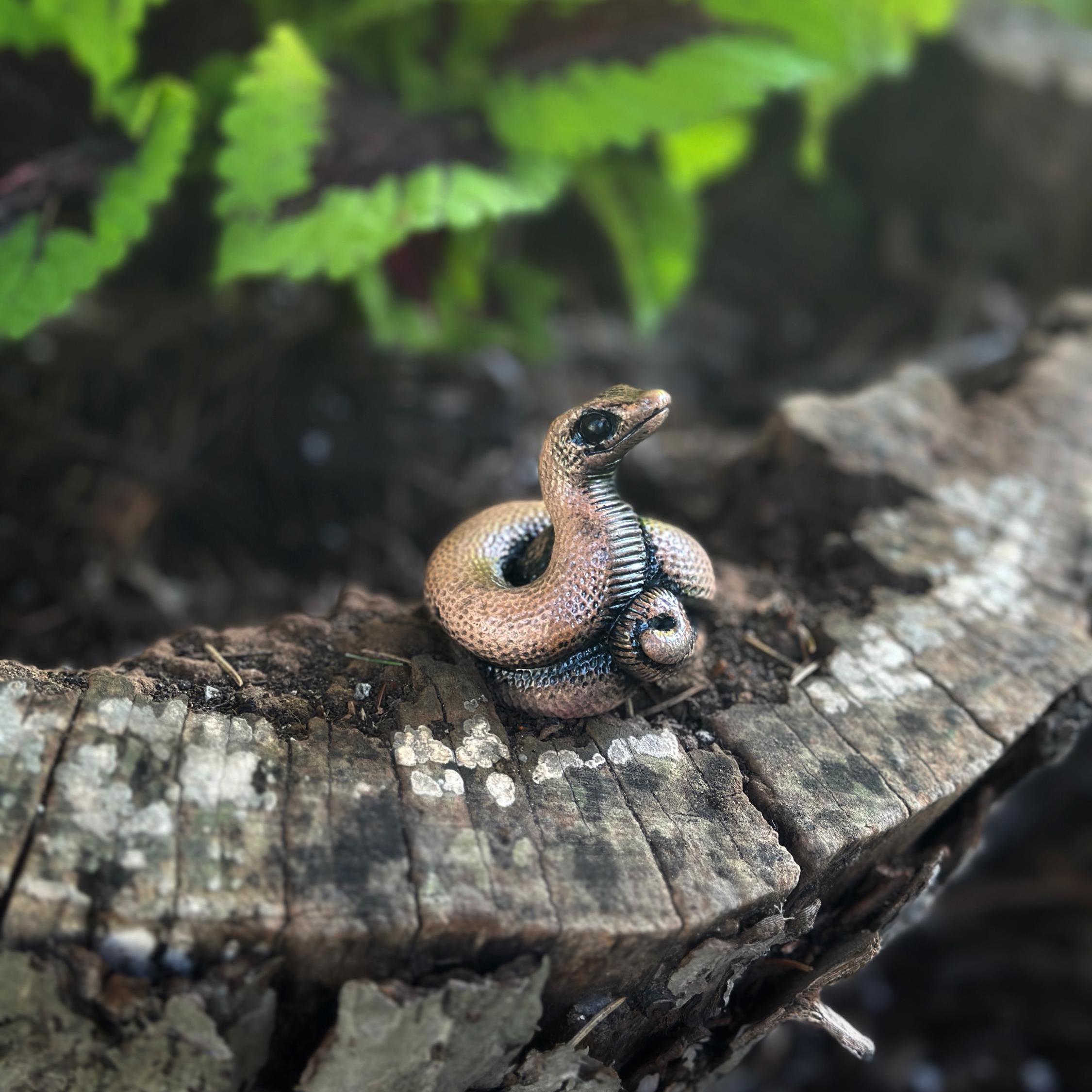 Snake Statue, Serpent Garden Decor, Planter Accessory - Etsy