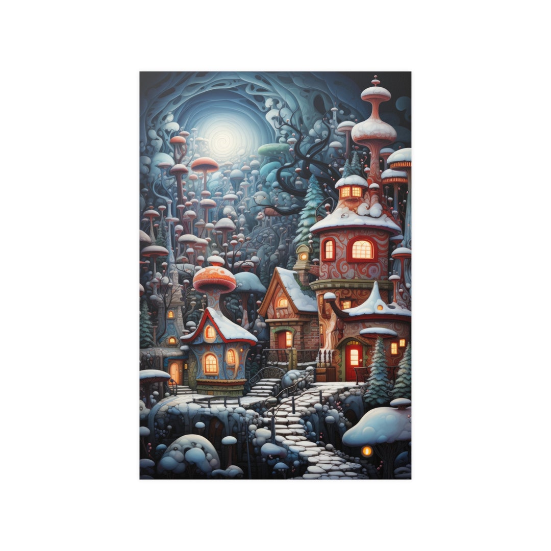 Fantasy Christmas Village, Christmas Art, Holiday Decor, Festive ...