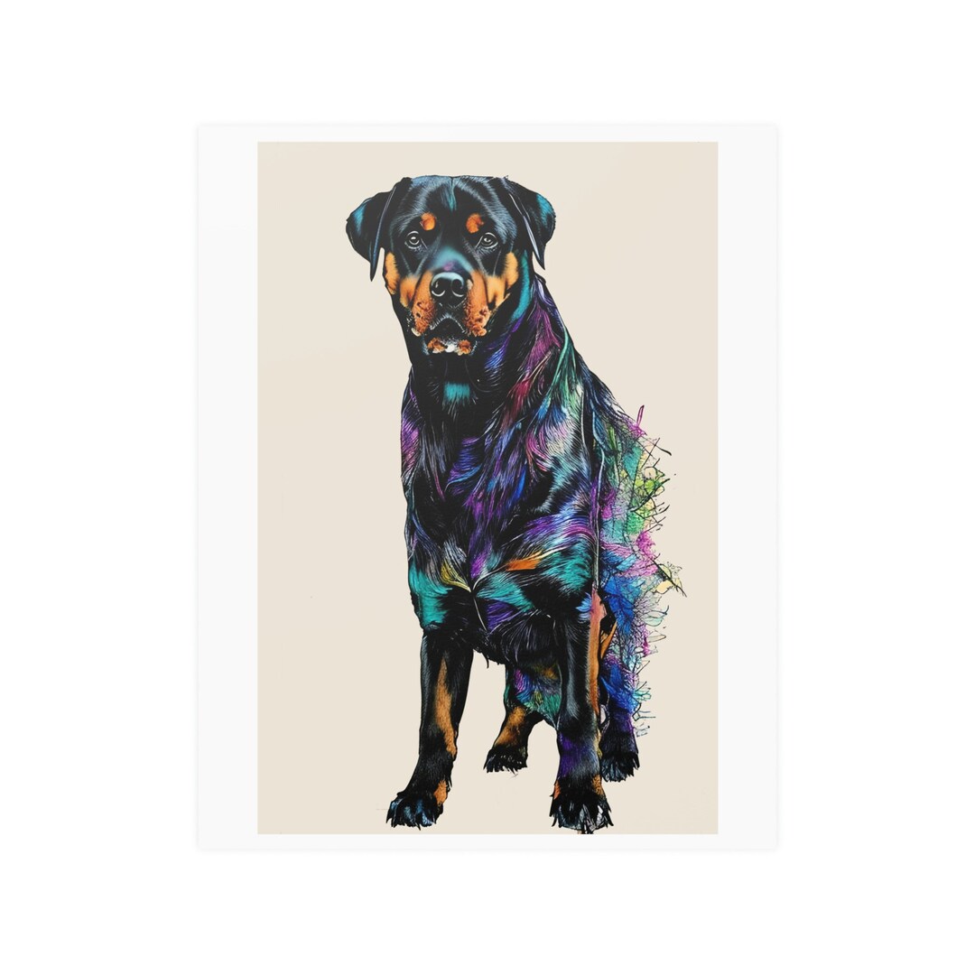 Rottweiler, Dog Art, Pet Portraits, Animal Art, Home Décor, Wall Art ...