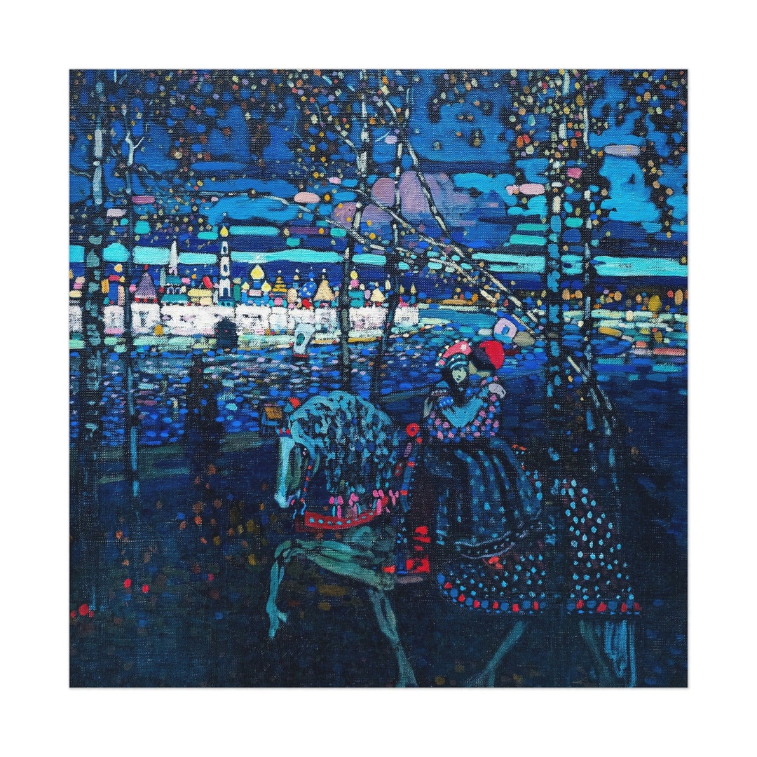 Riding Couple 1906 by Wassily Kandinsky Colorful Wall Art - Etsy