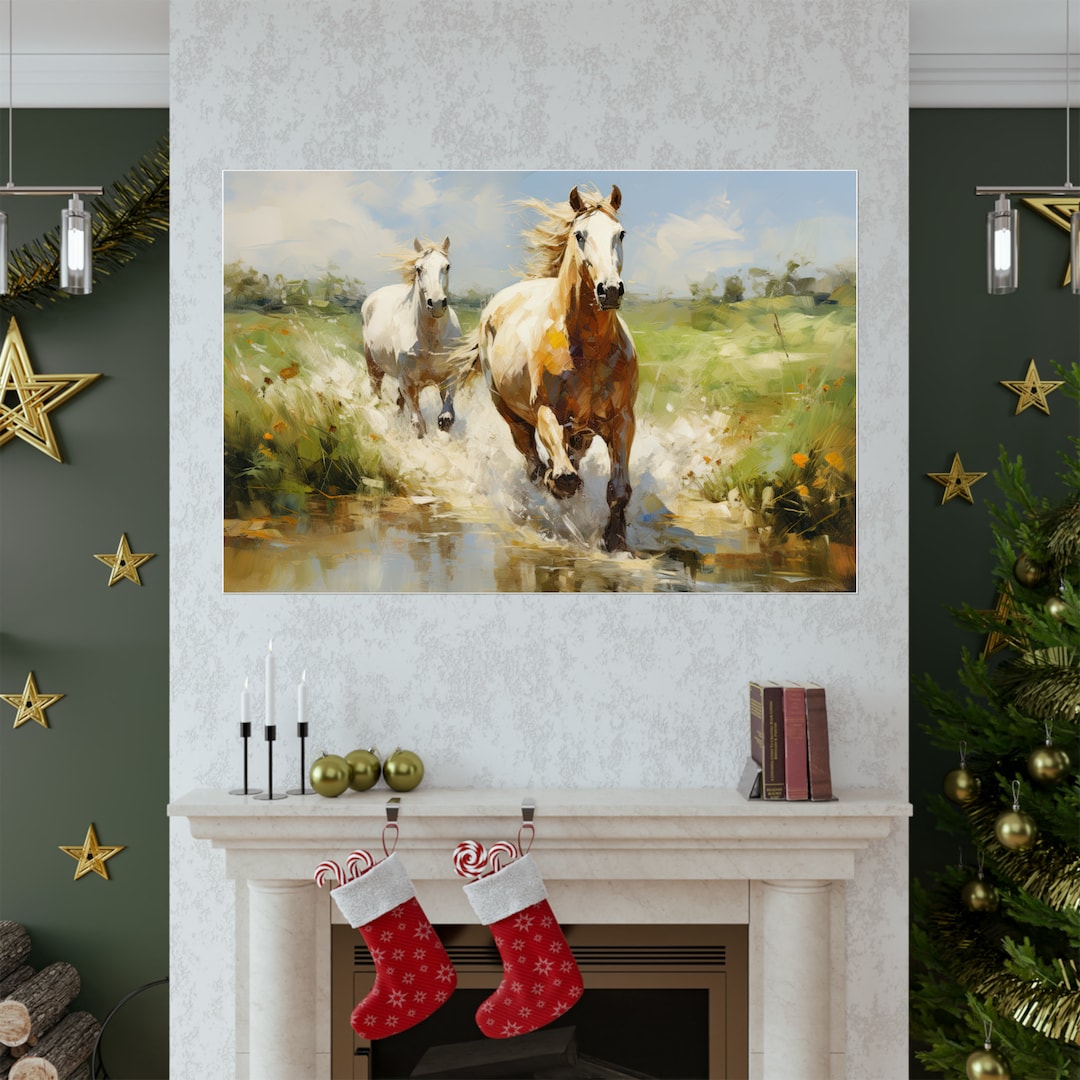 Equine Etchings Vintage Horse Poster Retro Equestrian Art - Etsy