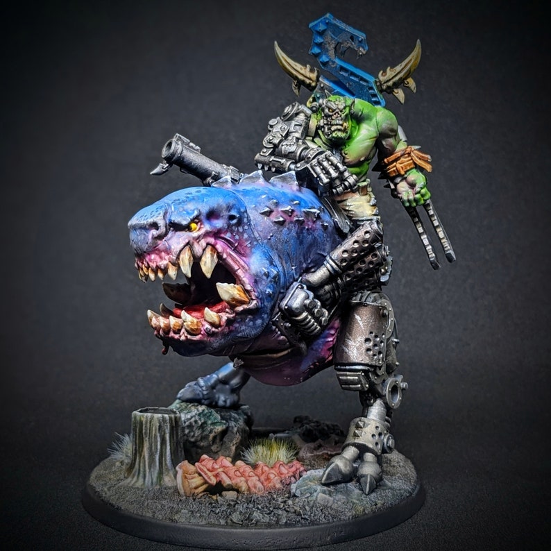 Mozrog Skragbad With Big Chompa Beastboss on Squigosaur - Etsy