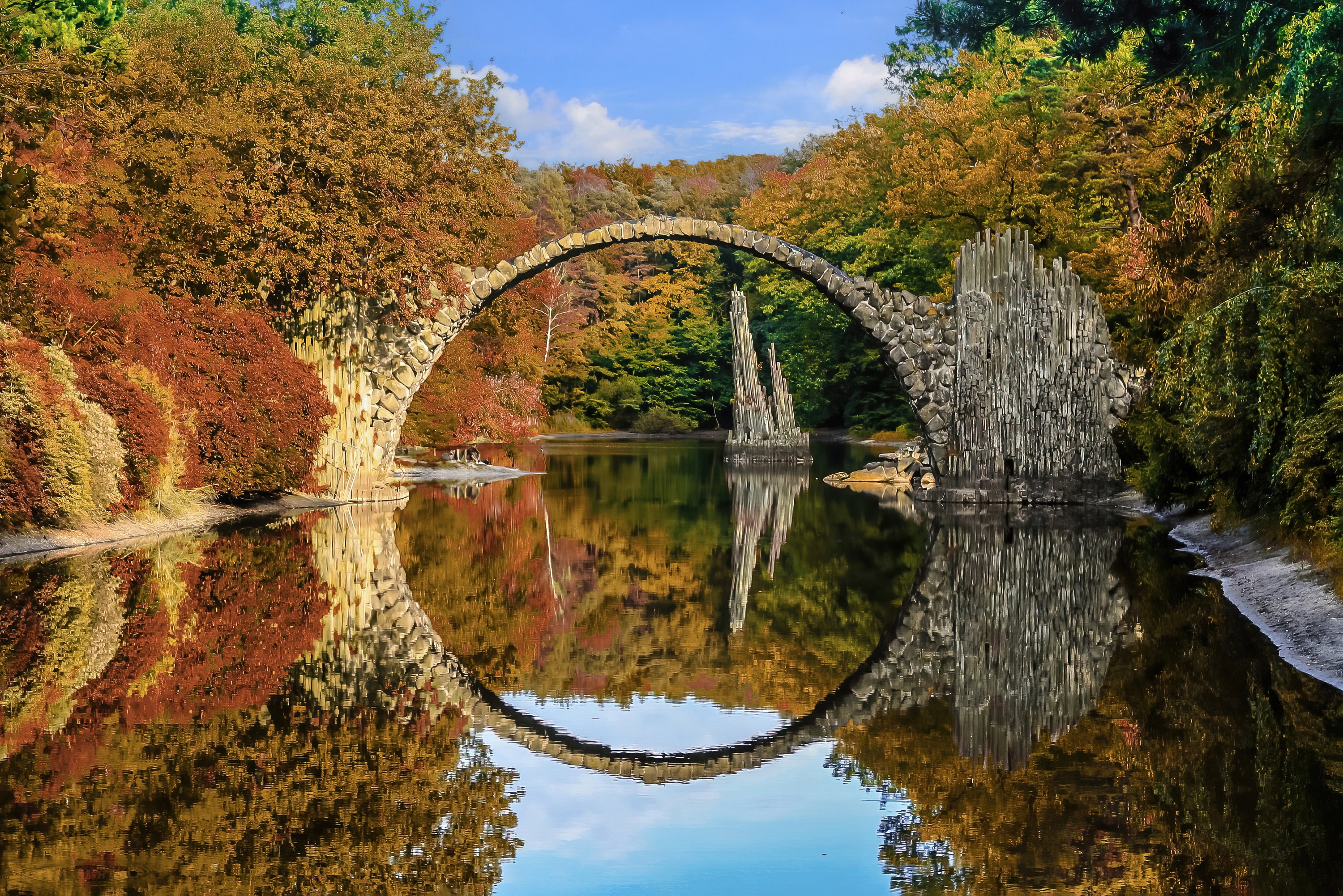 Rakotzbrucke devils Bridge Photography Print Perfect Circle Reflection ...