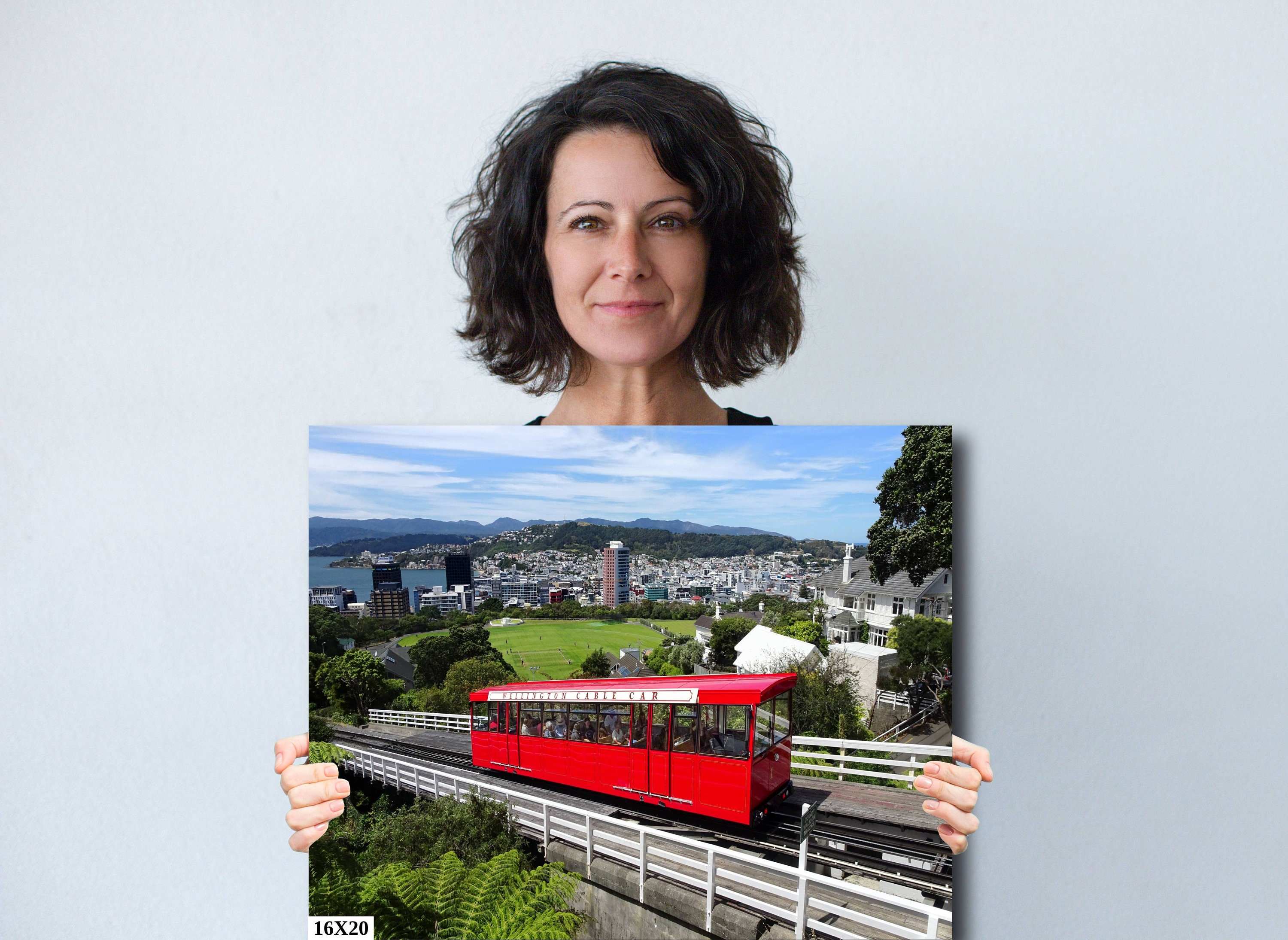 Iconic Wellington Cable Car New Zealand Cityscape, Printed on Glossy ...