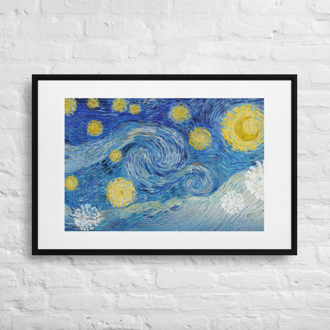 Vincent Van Gogh's "the Starry Night" Reproduction Variant in Framed ...