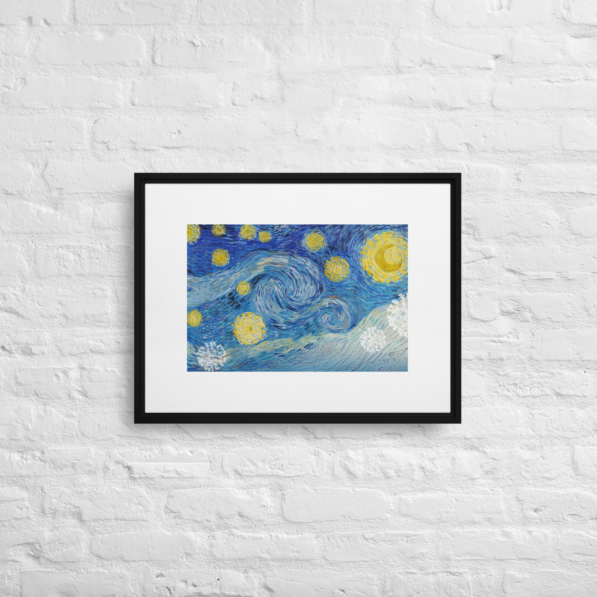 Vincent Van Gogh's "the Starry Night" Reproduction Variant in Framed ...