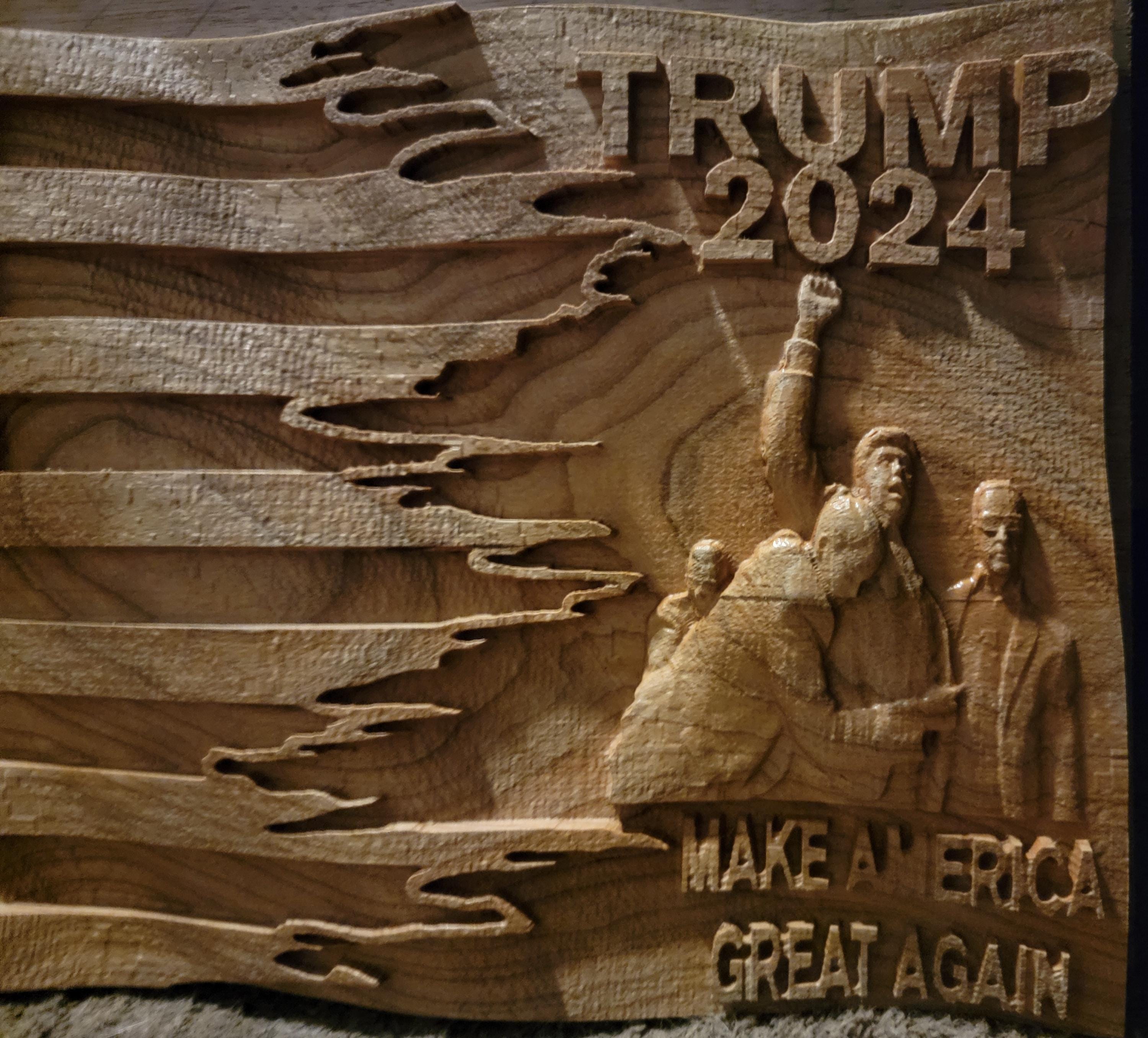 Trump Tattered American Flag - Etsy