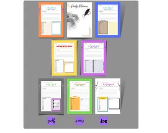 Weekly Planner Printable to Do List 5 Colors to Choose - Etsy