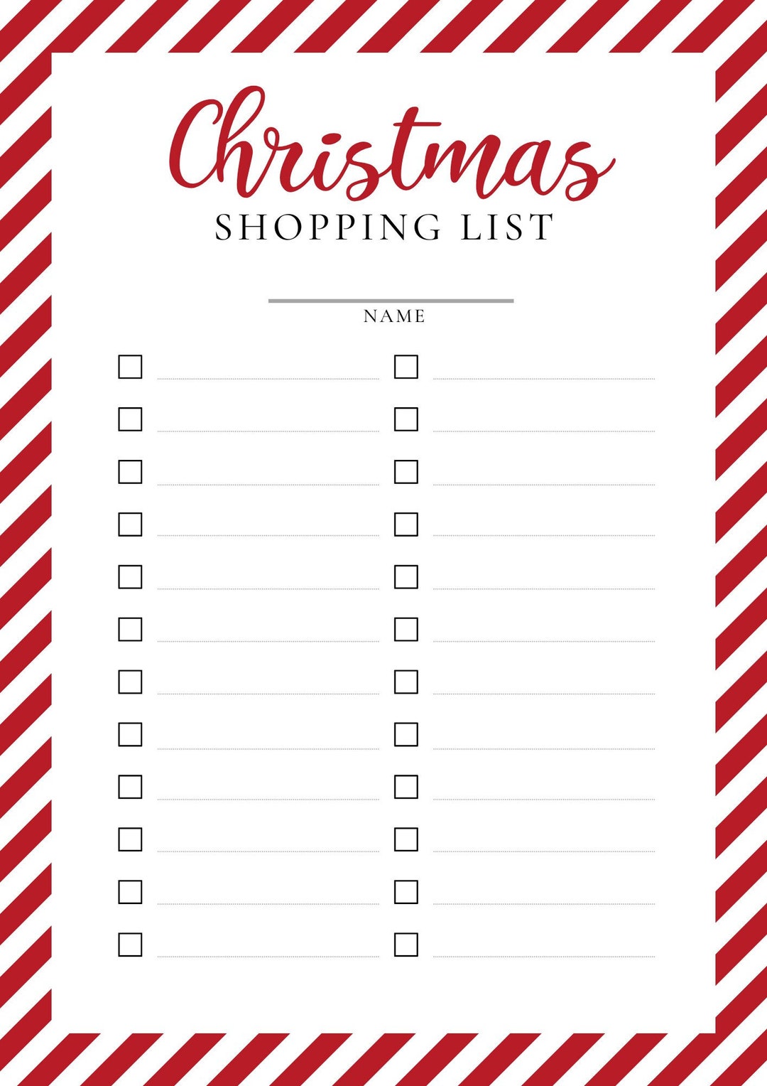 Digital Personal Christmas List - Etsy