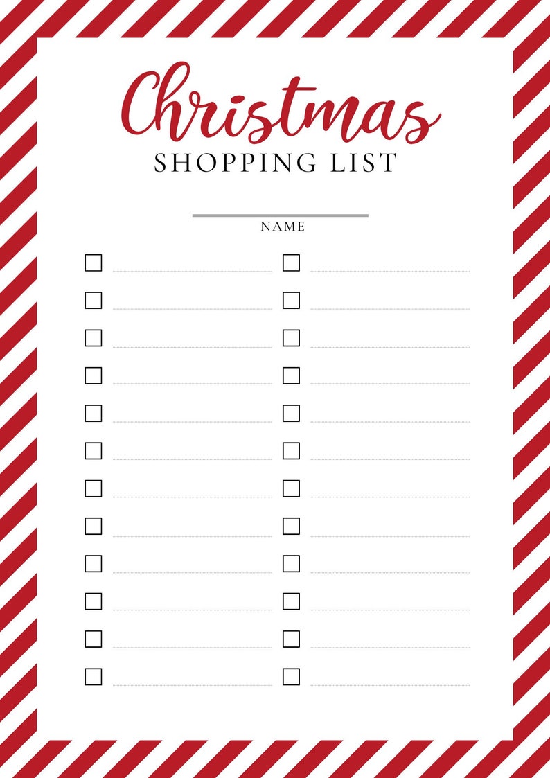 Digital Personal Christmas List - Etsy