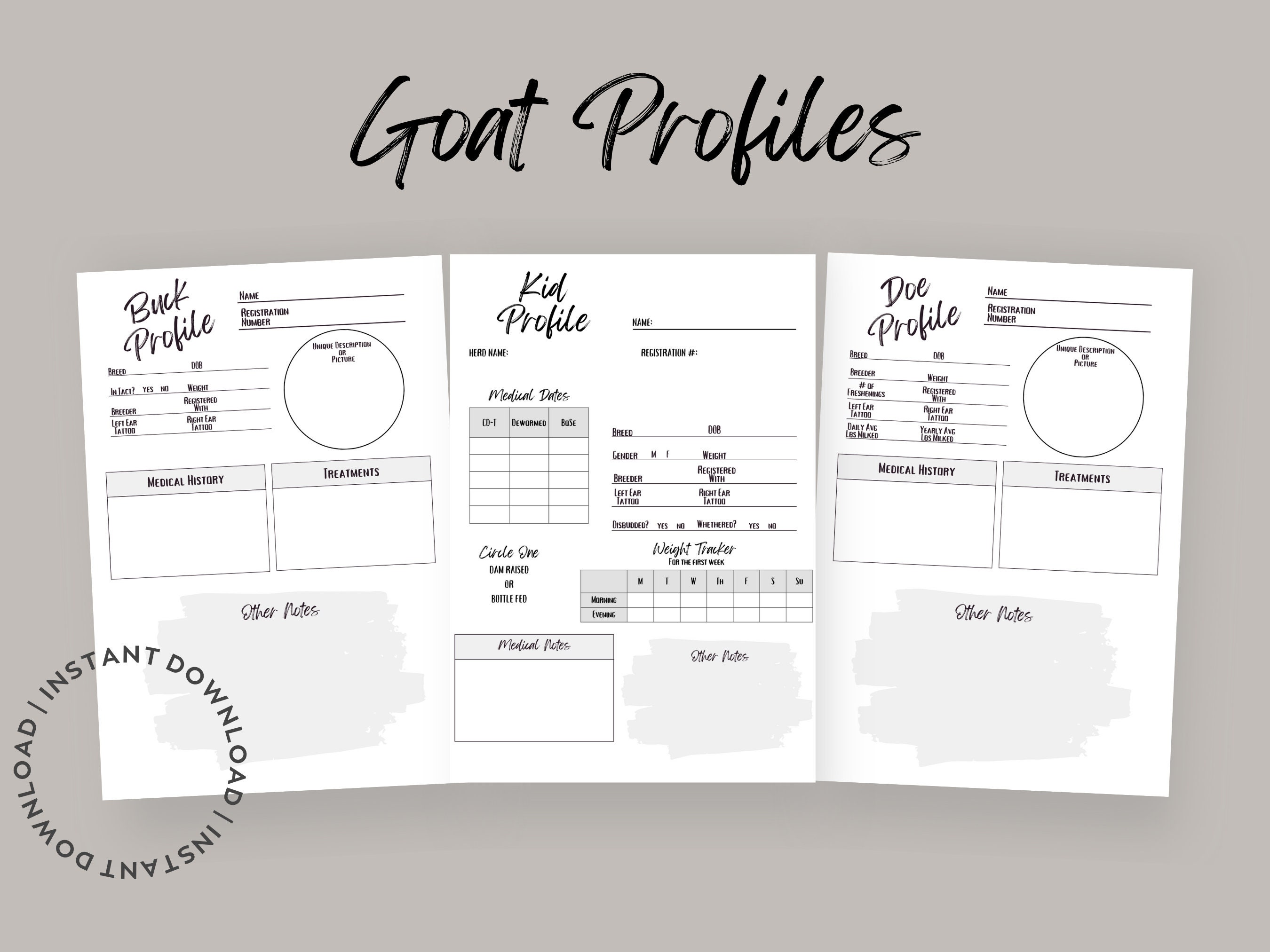 Goat Planner Set: Ink Saver Edition - Etsy