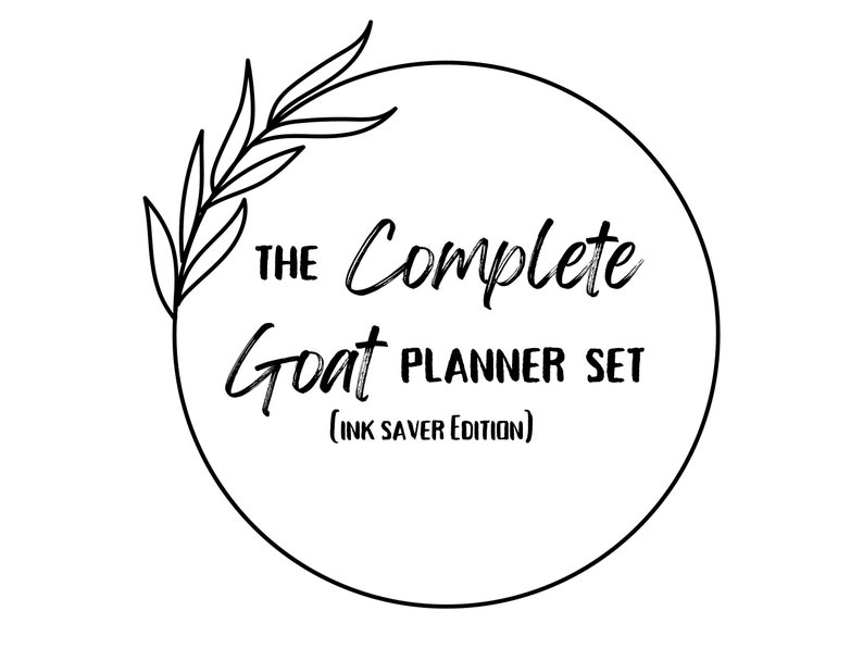 Goat Planner Set: Ink Saver Edition - Etsy
