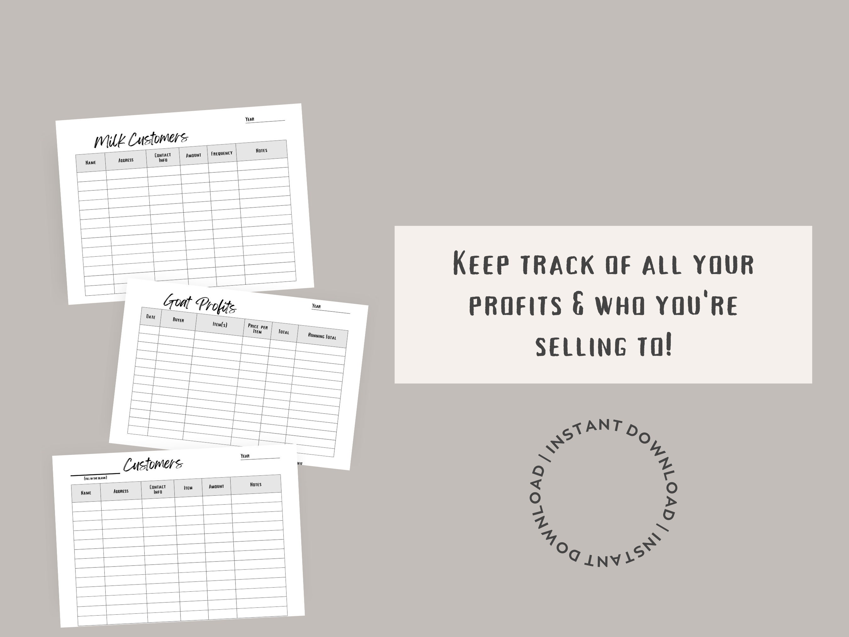 Goat Planner Set: Ink Saver Edition - Etsy