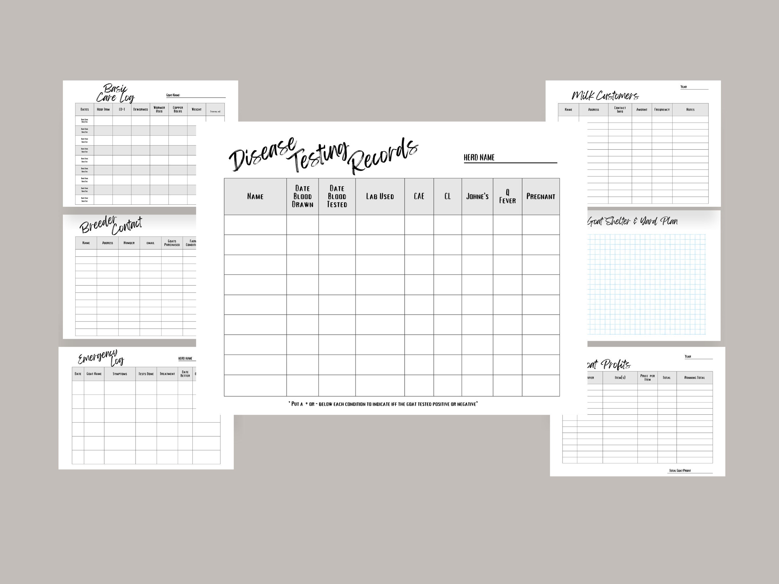 Goat Planner Set: Ink Saver Edition - Etsy