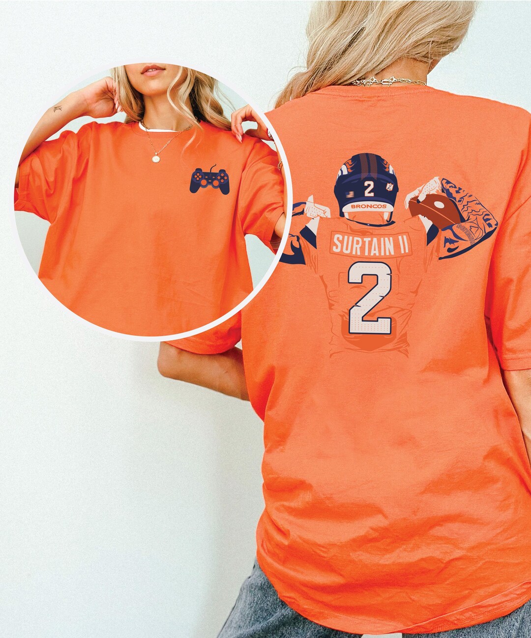Patrick Surtain II Denver Broncos Short Sleeve Tshirt, Broncos PS2 ...
