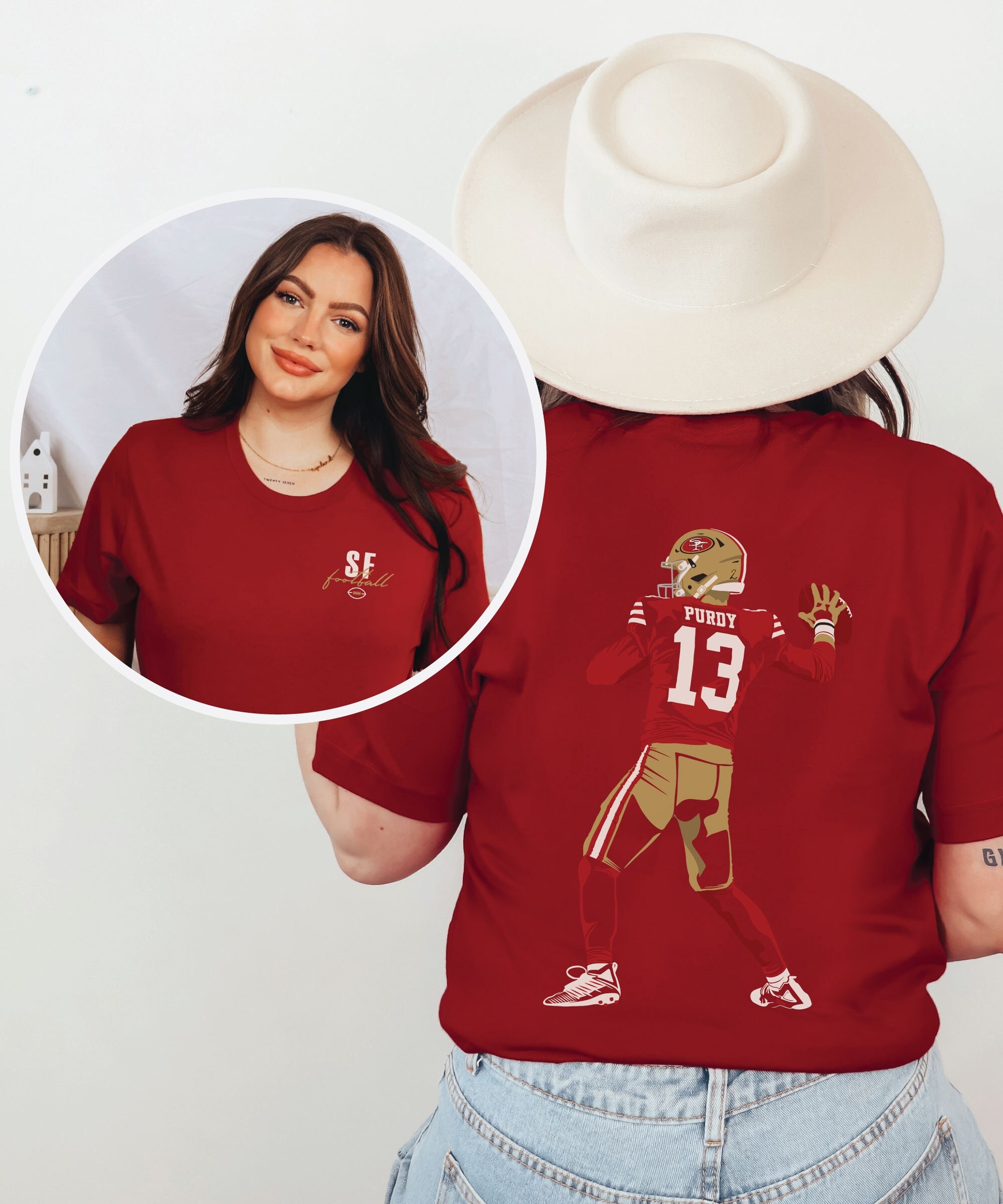 Brock Purdy Tshirt SF Football, 49ers Tshirt Brock Purdy, 2-sided ...