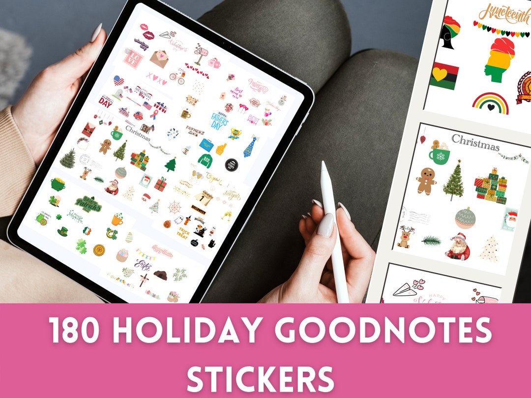 Goodnotes Holiday Digital Planner Stickers - Goodnotes, 180 Digital ...