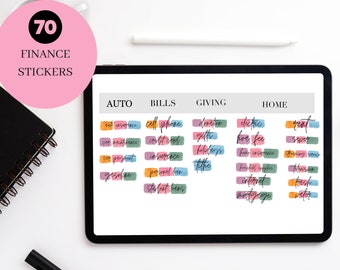 Finance Digital Planner Stickers for Goodnotes, Budget Stickers for ...