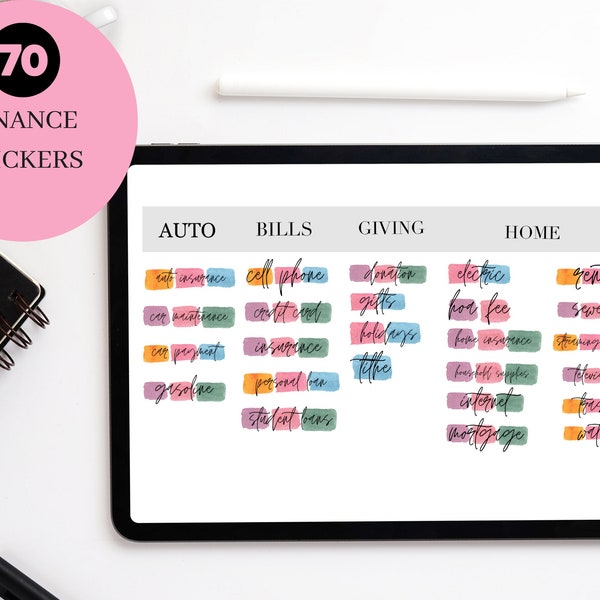 Finance Stickers - Etsy