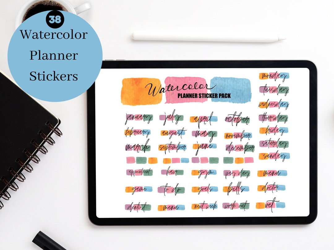 Lifestyle Digital Stickers L Women Planner Stickers L Watercolor ...