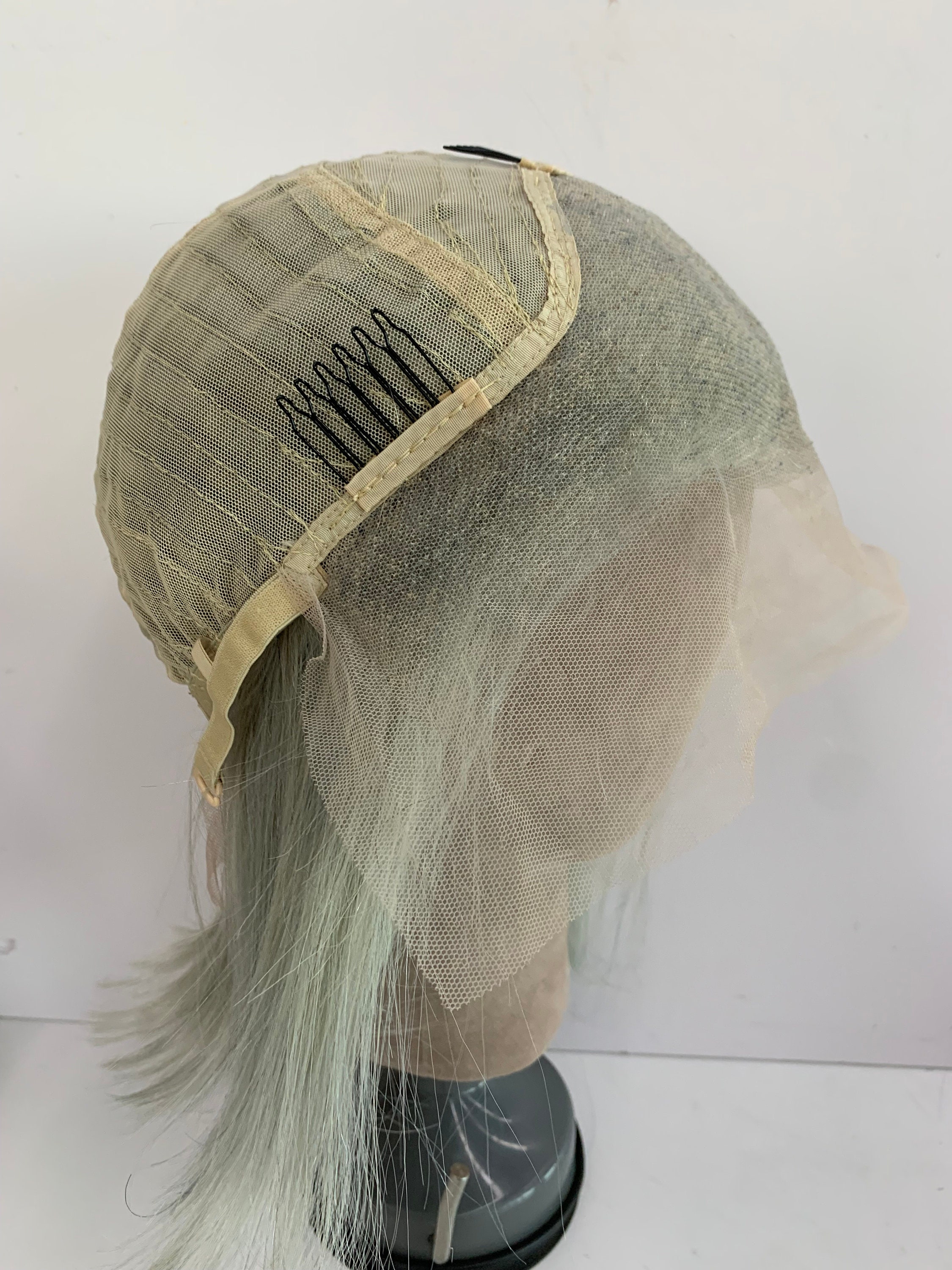 13x4 Lace Front Hair 12 Inches Human Hair Wigs, Grey Color Short Bob ...