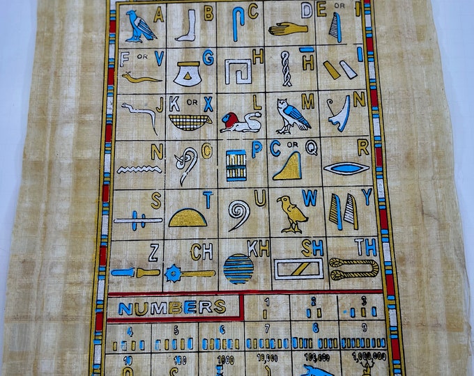 13 X 17 Original Papyrus Chart for Transliterating the Ancient Egyptian ...