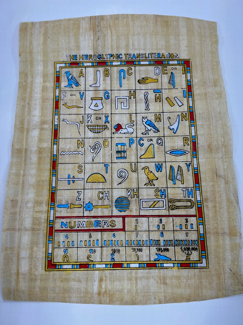 13 X 17 Original Papyrus Chart for Transliterating - Etsy
