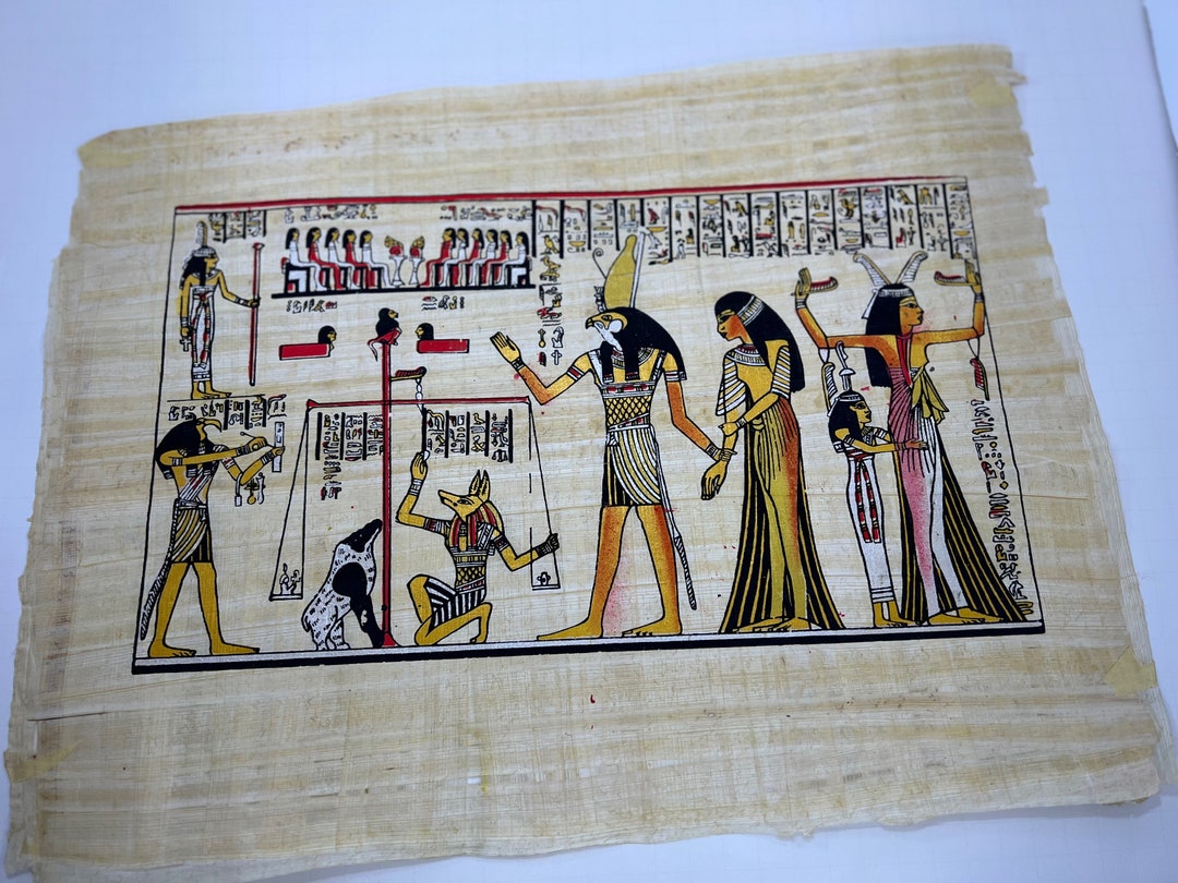 Papyrus Print Art 13 X 17 Ancient Egyptian Heiroglyphics Horus Thoth ...