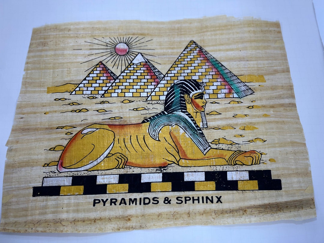 Papyrus Print Art 13 X 17 Sphinx the Great 100% Authentic Egyptian ...