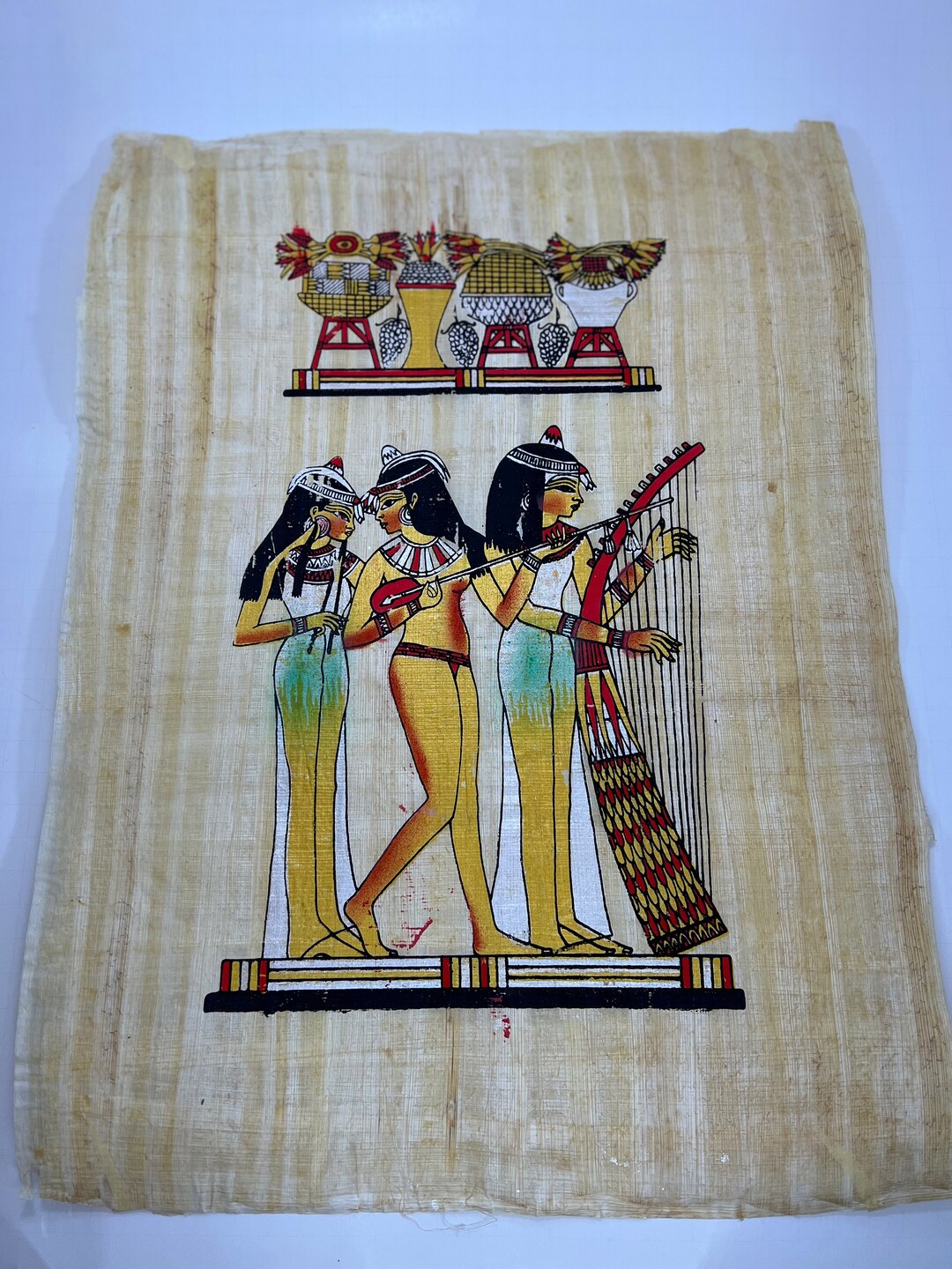 Papyrus Print Art 13" X 17" Ancient Egypt Musicians of Amun * Hand ...