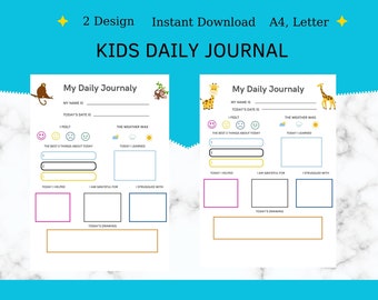 Kids Daily Journal Printable Journal for Kids Diary for - Etsy