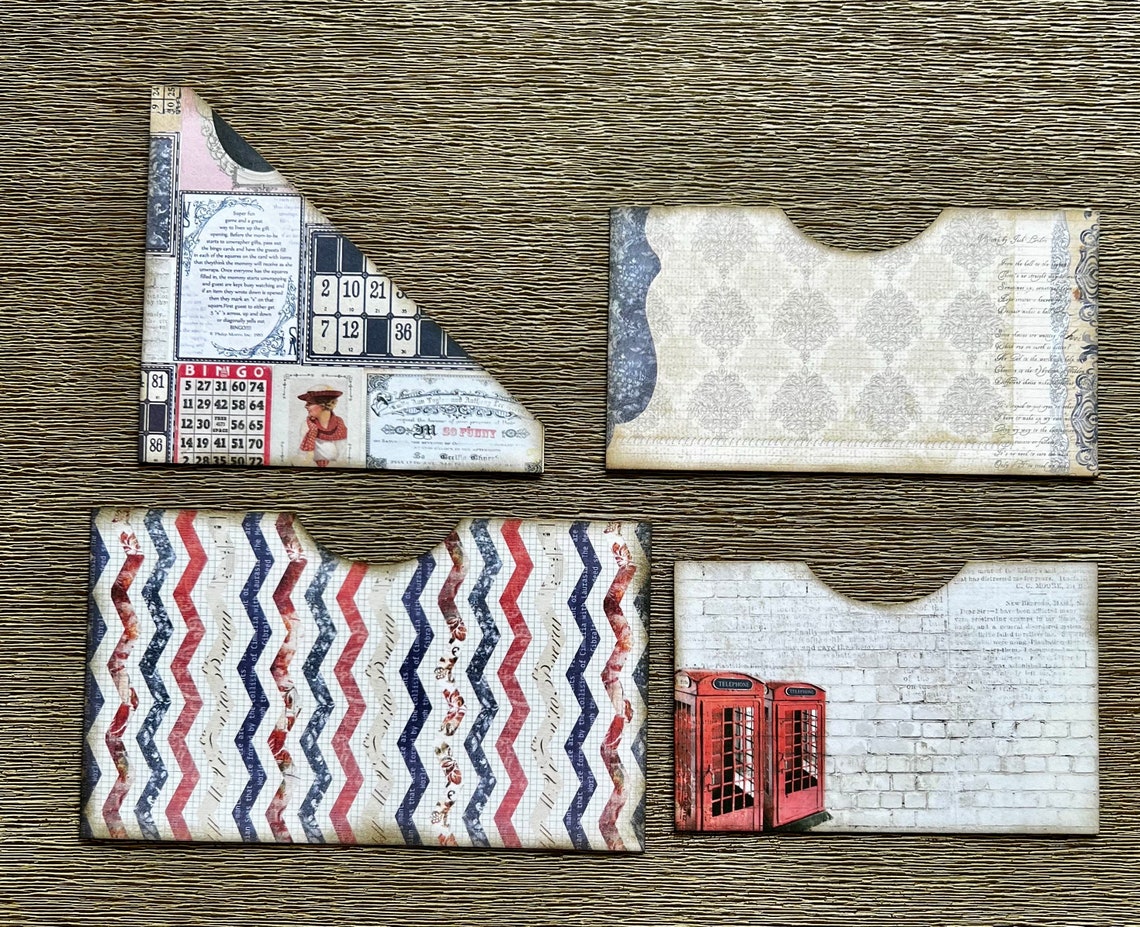 24 Pce “red, White, Blue” Ephemera Set - Etsy