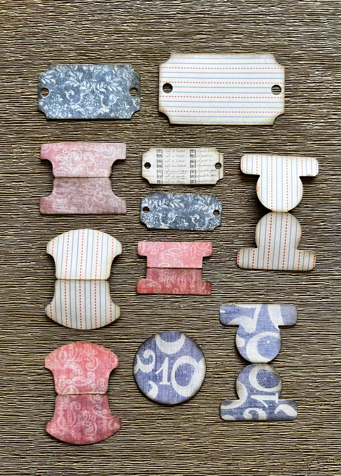 24 Pce “red, White, Blue” Ephemera Set - Etsy