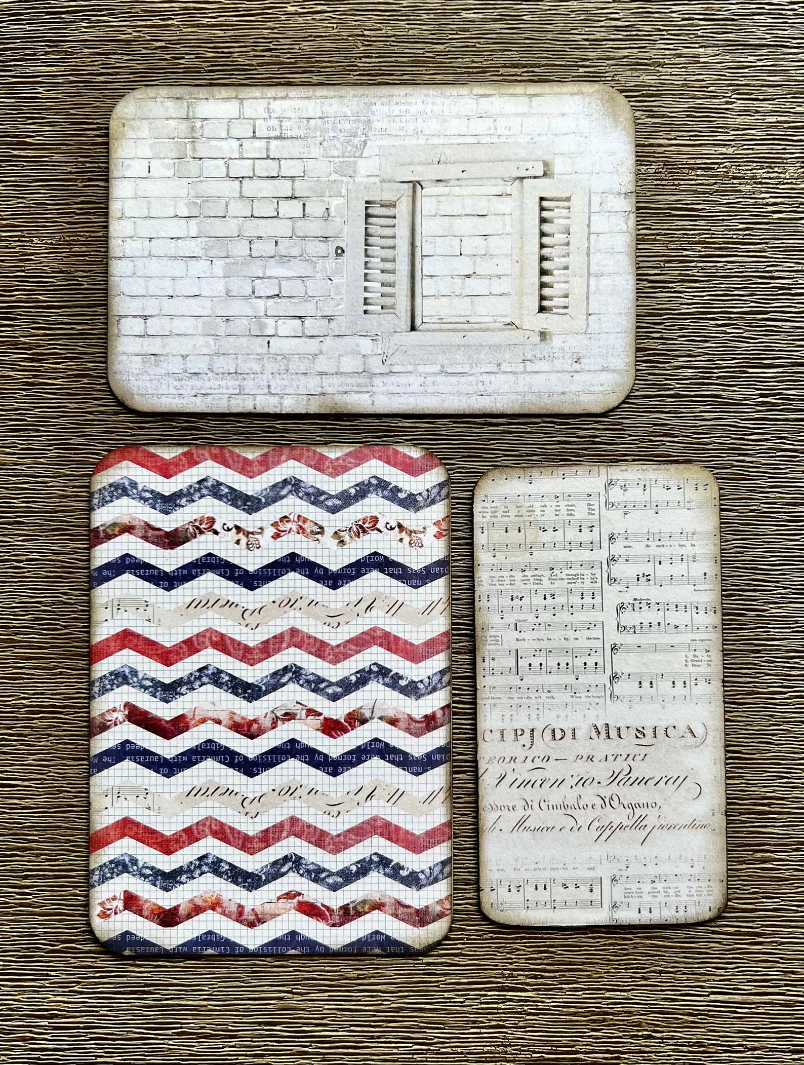 24 Pce “red, White, Blue” Ephemera Set - Etsy