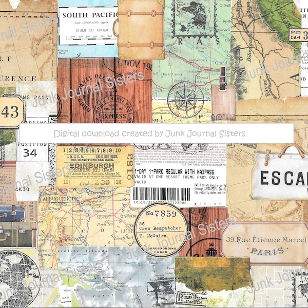 Junk Journal Printable - Etsy