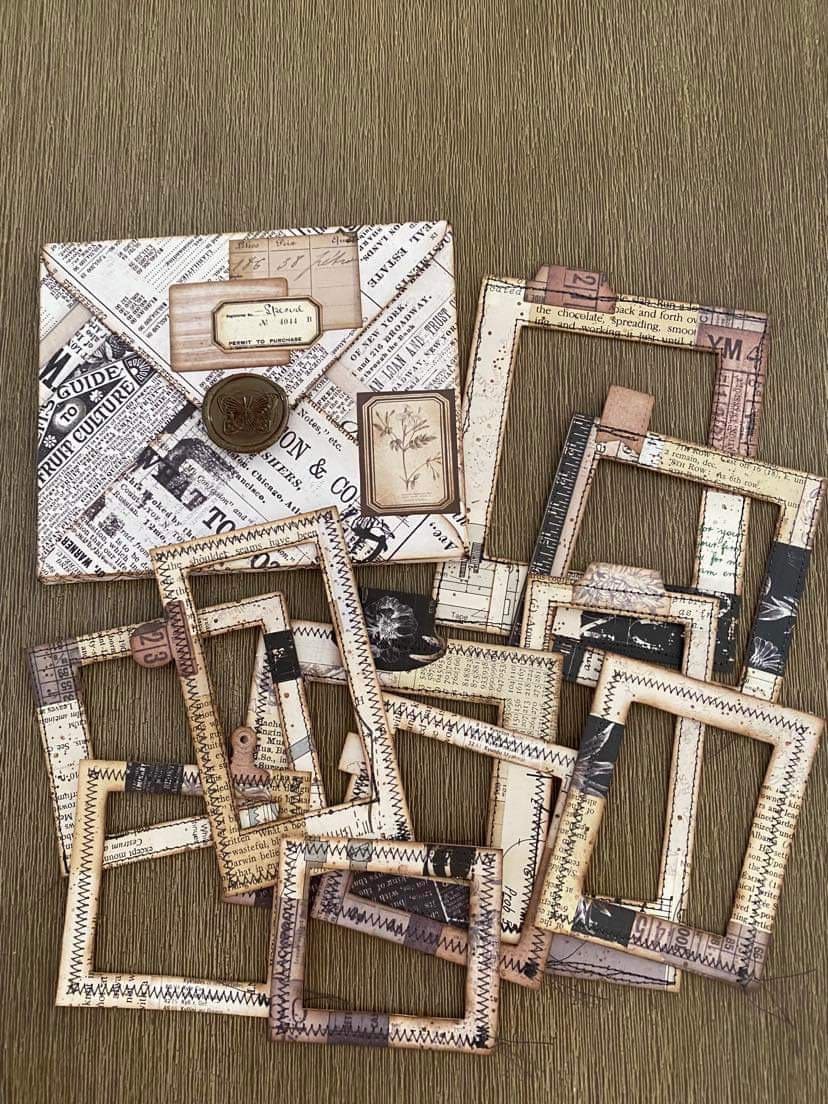 Set of 10 Various Sized Stitched Frames in Envelope - Etsy