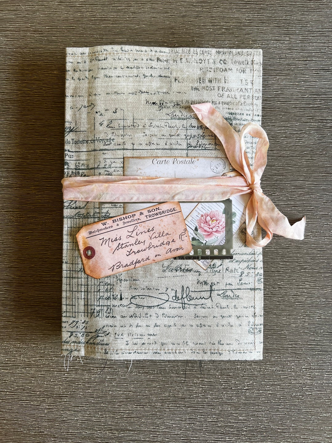 Fabric Covered Junk Journal peaches - Etsy