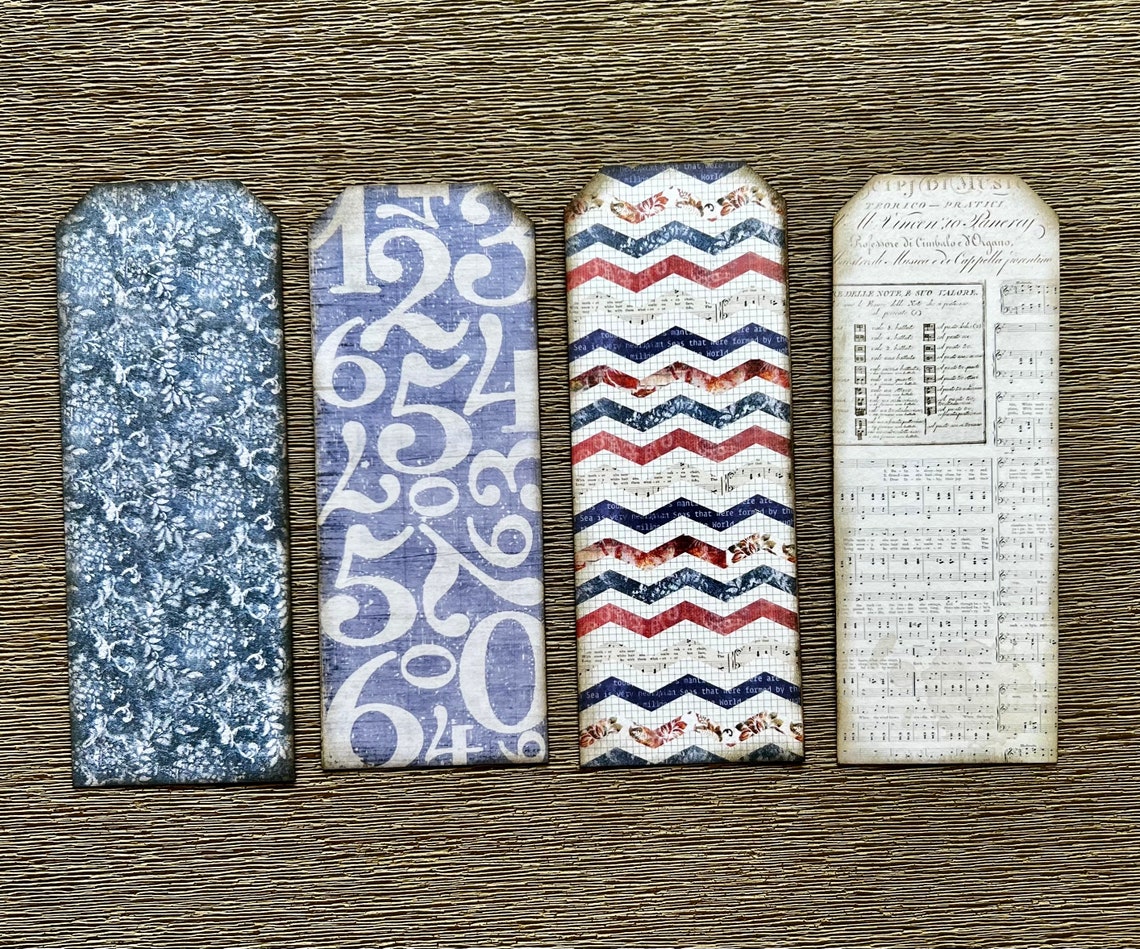 24 Pce “red, White, Blue” Ephemera Set - Etsy