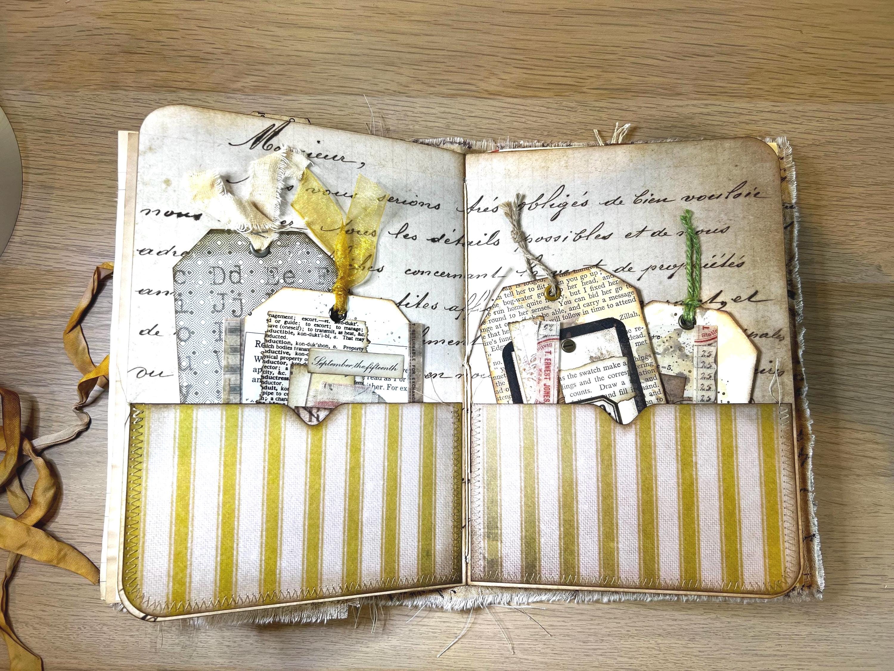 Tim Holtz Fabric Covered Junk Journal - Etsy